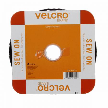 Velcro Regular Duty Tape Black 3/4in x 10yds - Pohlar Fabrics
