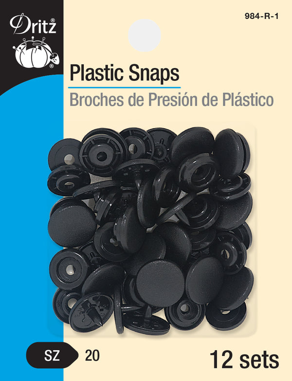 Plastic Snaps Black - Pohlar Fabrics