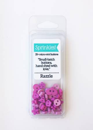 Sprinkles Micro-Mini Buttons Razzle - Pohlar Fabrics