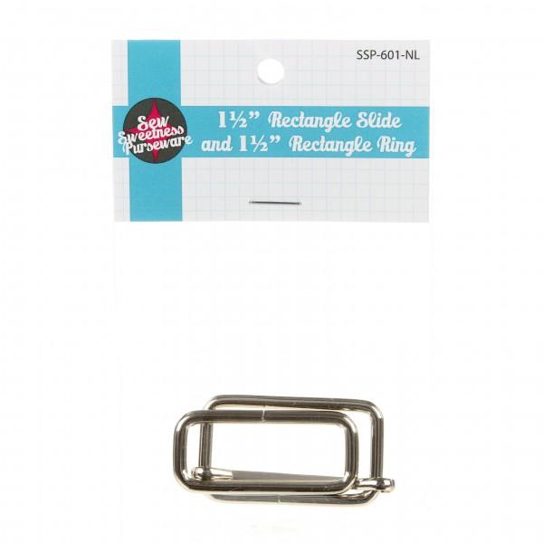 1 1/2" Rectangle Slider & Ring - Pohlar Fabrics