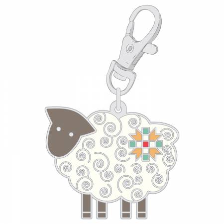 Lori Holt Home Town Enamel Charm Happy Sheep - Pohlar Fabrics