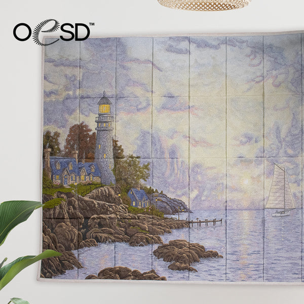 The Sea of Tranquility Tiling Scene Machine Embroidery Design - ON USB ...