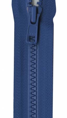 Vislon 1-Way Separating Zipper 24in Rocket Blue - Pohlar Fabrics